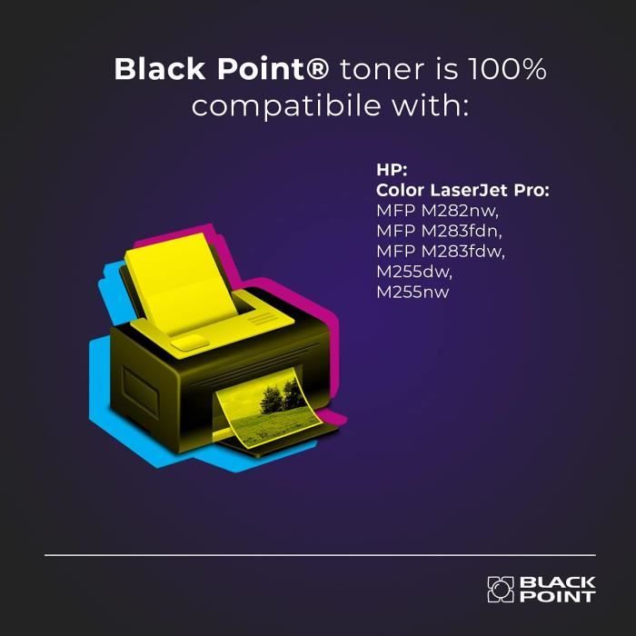 Cartouche de Toner BLACK POINT pour HP W2210X HP 207X Noir - Laser ...