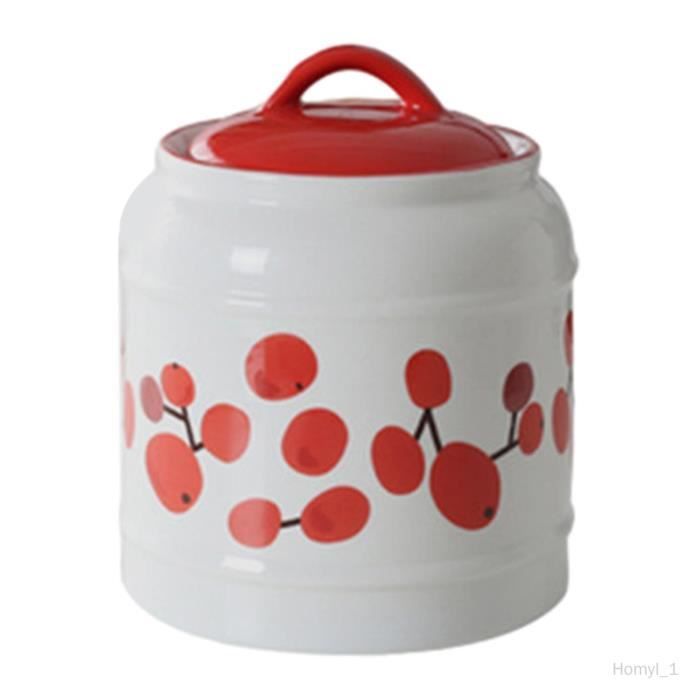 Pot alimentaire en céramique - Haute qualité - 2500ml - Avec couvercle ...