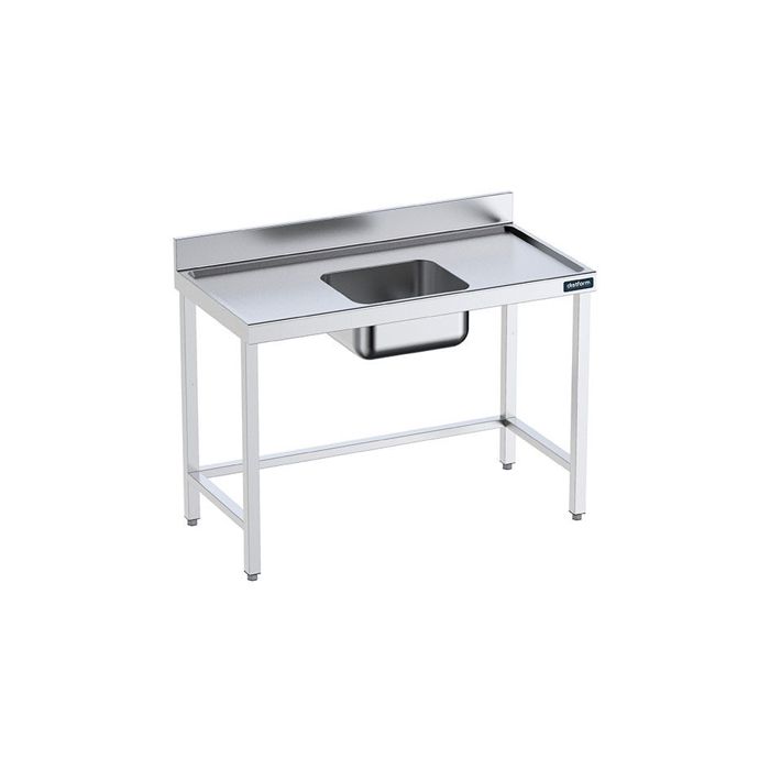 Table de chef Inox avec bac Central et renforts - Gamme 700 - Distform ...