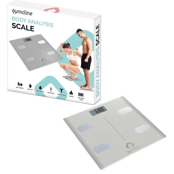 Gymcline Body Analysis Scale w/ BMI Report & Daily Calorie Intake Guide ...
