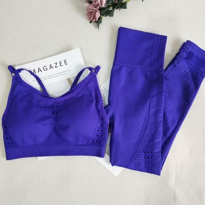 Textile Fitness Danse 2 Pièces Sexy Sport Costumes Sans Couture Yoga