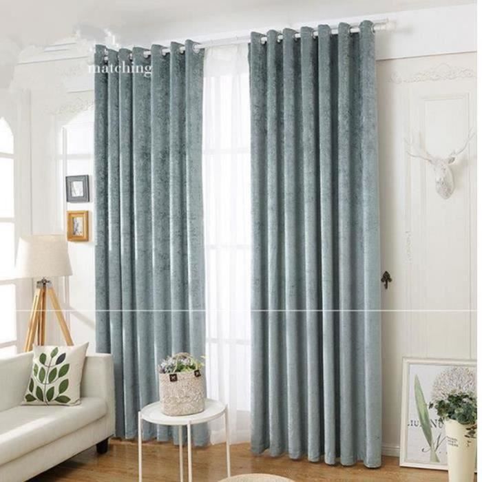 RIDEAU - DOUBLE RIDEAUX Rideau en velours écrasé de luxe entièrement ...