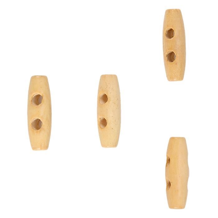 Qiilu Boutons en bois 50 pcs/Lot bouton en bois 2 trous manteau ...