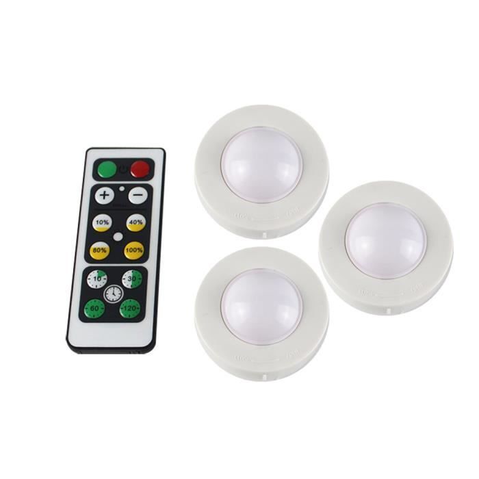 Lumières nocturnes à télécommande LED d'éclairage sans fil à piles de ...