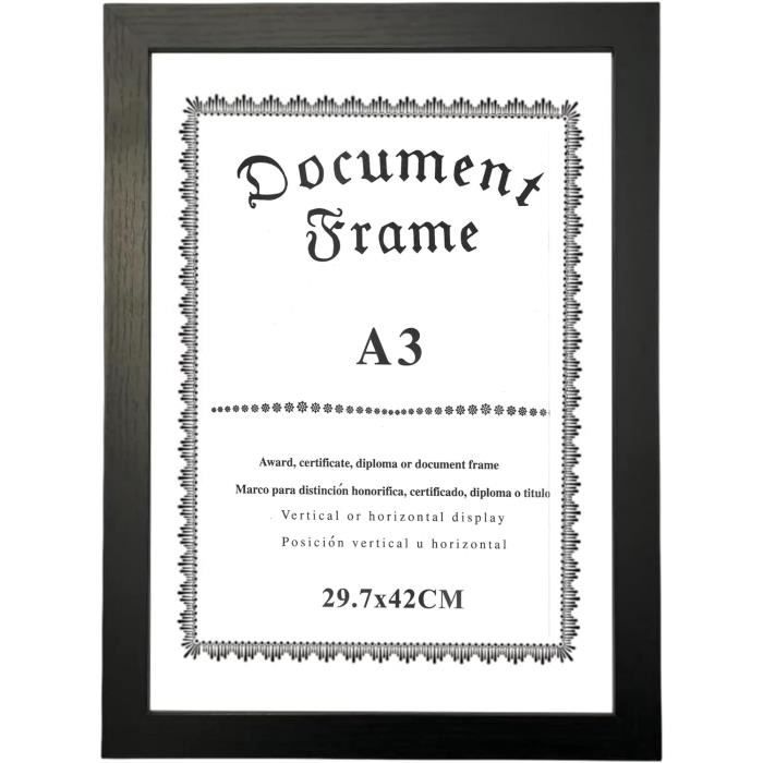Cadre A3 | Bois | Cadre Photo A3 | Dimensions 29,7X42 Cm | Idéal Pour ...