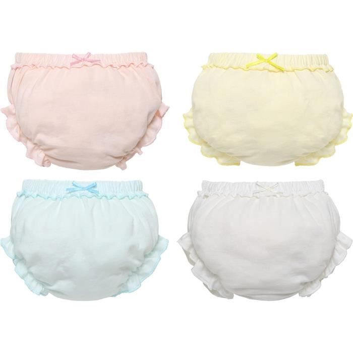 Culotte En Coton Bébé Fille Garçon Lot De 4 Bloomer Couvre-Couche À ...