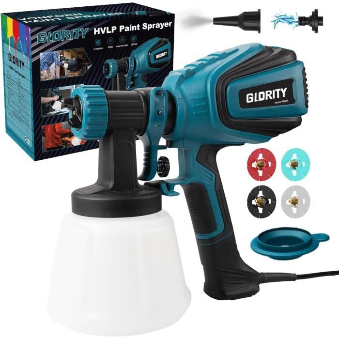 GLORITY Pistolet a Peinture, 700W HVLP avec raccords de Nettoyage et de ...