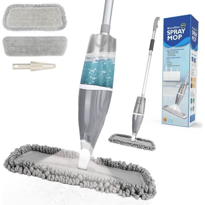 640ml Balai Lave Sol avec Vaporisateur,Aiglam Serpillière pour ...