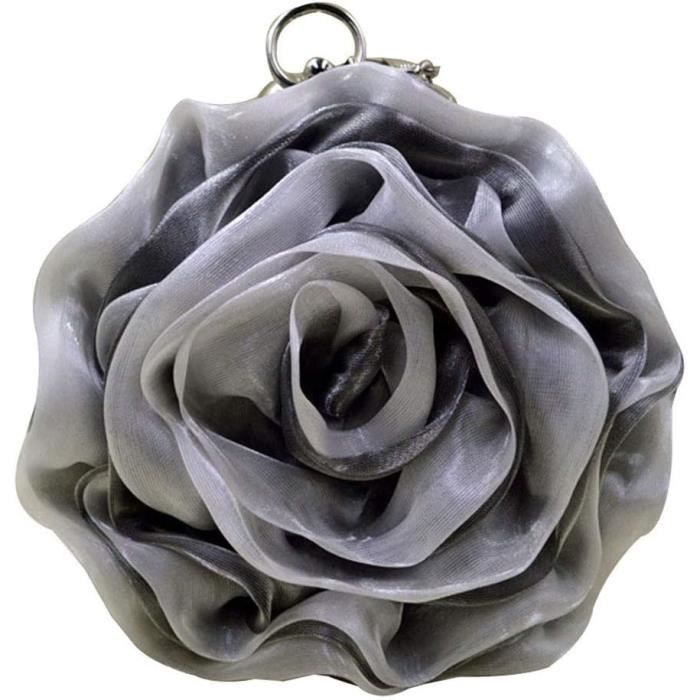 Millya Women Rose Flowers Evening Clutch Bag Handmade Wedding Prom Tote ...