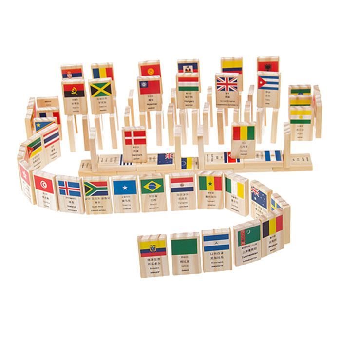 100Pcs Jouet éducatif Enfant Drapeaux Nationale Flag Cognitive Blocks ...