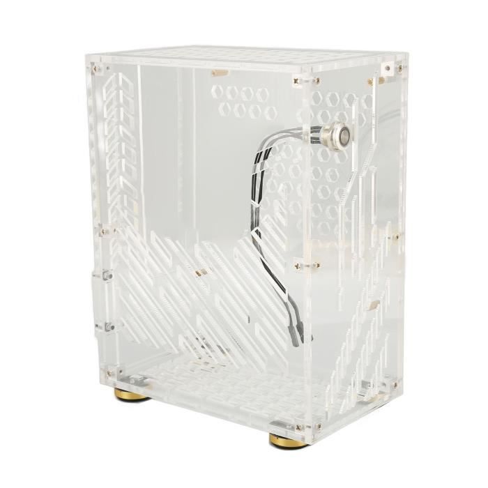 Botier Mini ITX Mini botier ITX 4,3 l, panneau acrylique transparent ...