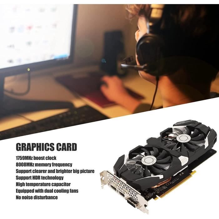 Carte Graphique GPU 8008MHz Fréquence Mémoire 4K HDR PCB GDDR5 Carte ...