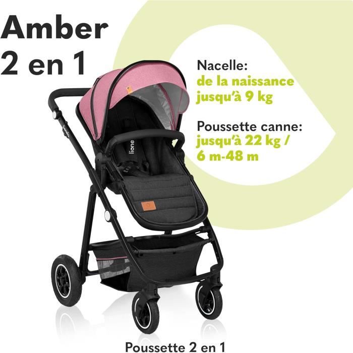 Amber 2 In 1 Poussette Multifonctionnellle, Landau, Ensemble Poussette ...