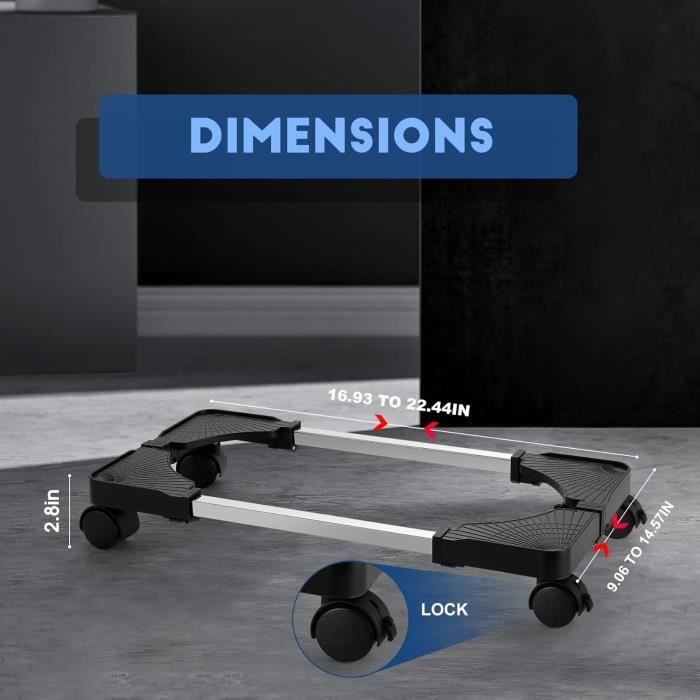 Hmseng Support Pc sous Bureau, Support d'unité Centrale Mobile, Support ...