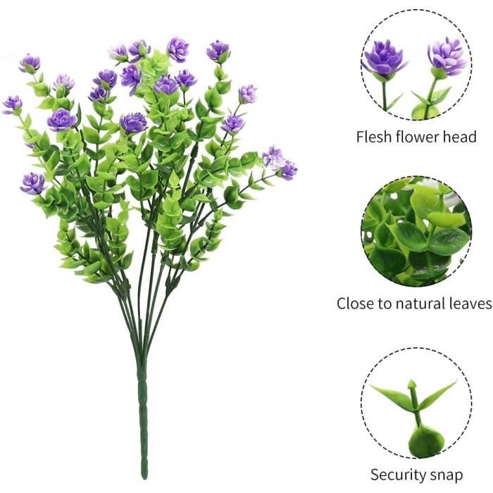 Fleurs Noel Nigelle Artificielle SEVIN, Bleu, 65cm, 6cm Fleur Artificielle