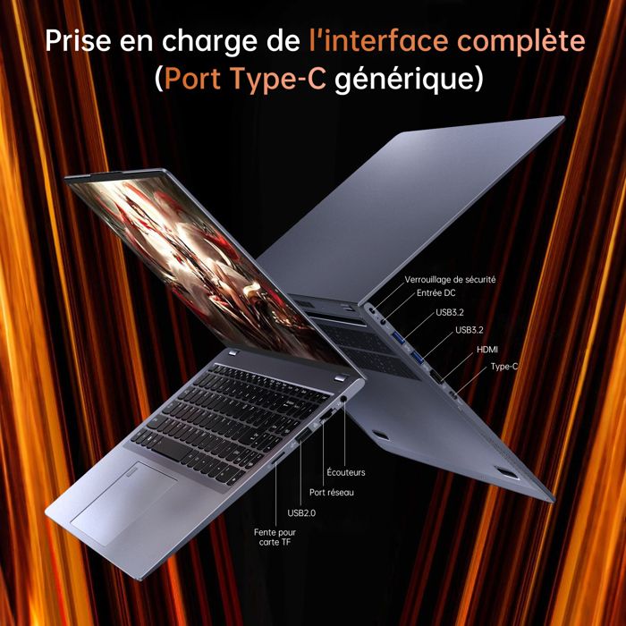 PC Portable Intel® Core™ i5-1240P(12C-16T, jusqu'à 4,4 GHz)-32 Go RAM ...