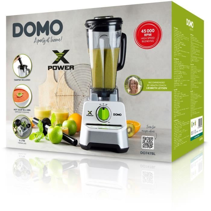 Blender XPOWER - DOMO - DO747BL - 1500 W - 2 L - Gris - Cdiscount ...