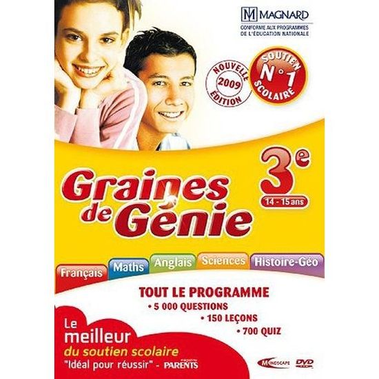 GRAINES DE GENIE 3E 2009-2010 / JEU PC - Cdiscount Jeux vidéo