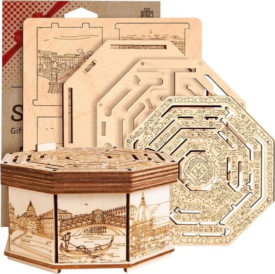 Secret Maze Box En Bois Puzzle 3D-Boîte Cadeau Créative Pour De L ...