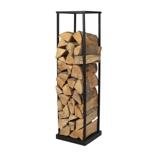 Porte buches en métal noir 115cm - Cdiscount Bricolage