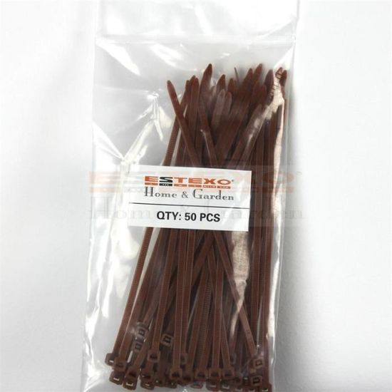 Clips de fixation pour brise vue en polyamide - ESTEXO - Marron ...