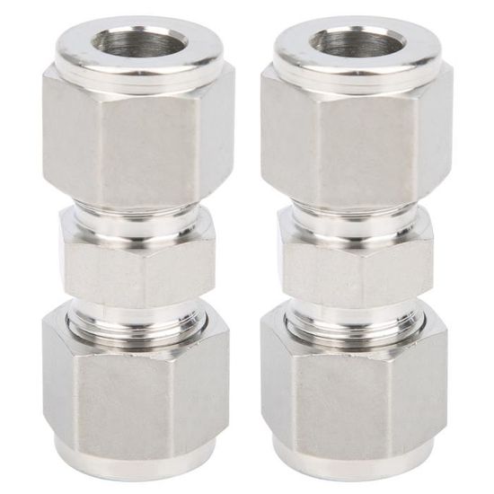 EJ.life adaptateur pour tube de compression en acier inoxydable Adaptateur de tube droit à ...