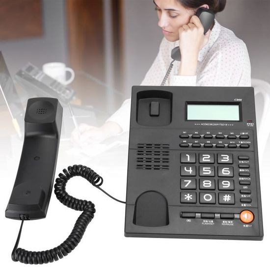 COC-7542325159054-Téléphone fixe Desk Landline Telephone Household ...