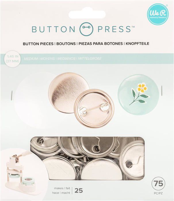 Button press 25 boutons 37mm Metal 661070 Taille unique.[Z1774 ...