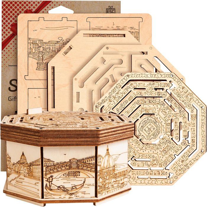 Secret Maze Box En Bois Puzzle 3D-Boîte Cadeau Créative Pour De L ...