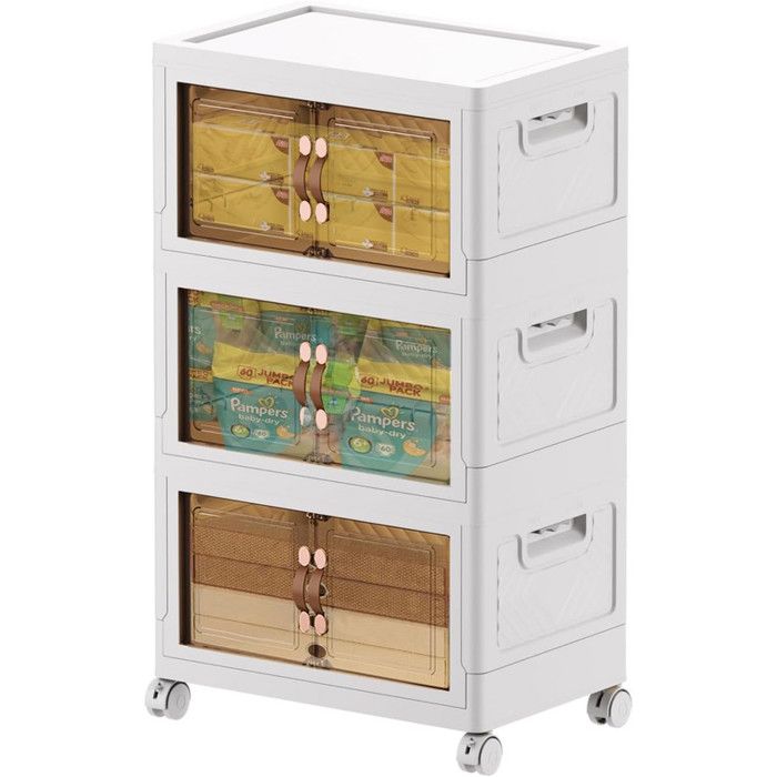 Armoire pliante ultra-géante 3 étages 75×50×126.2cm 378L blanc PP+PET ...