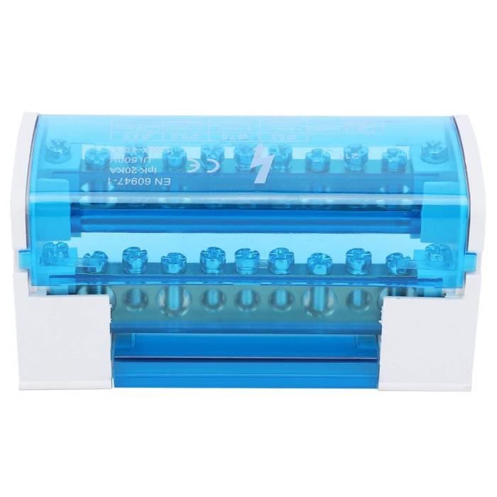 XIT Boîte de distribution à 2 étages de bornes Rail DIN monophasé avec ...