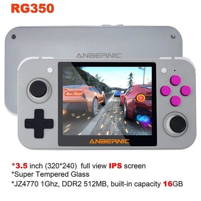 Console de Jeu Portable ANBERNIC RG350 - Écran IPS 3.5'' - 16Go - Gris ...