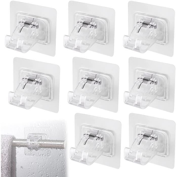 Lot de 8 supports de tringle à rideaux magnétiques sans perçage, sans ...
