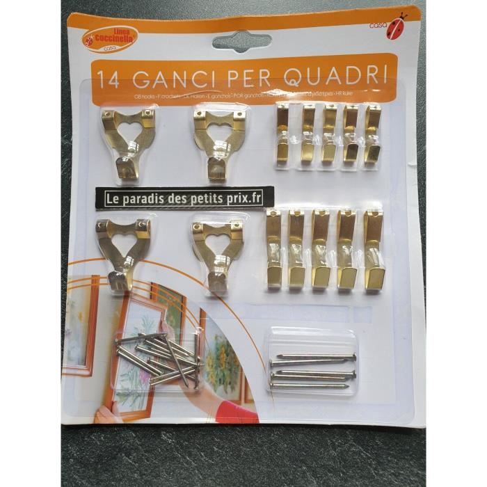 Crochets pour tableau . 14 pièces + pointes , crochet pour cadre ...