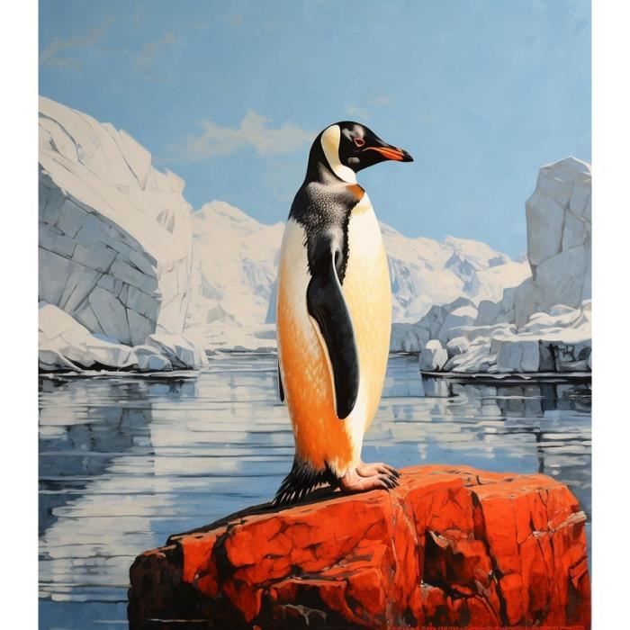 Peinture Par Numéros Adultes,Dessin Animé Mignon Pingouin Animal,Kits ...