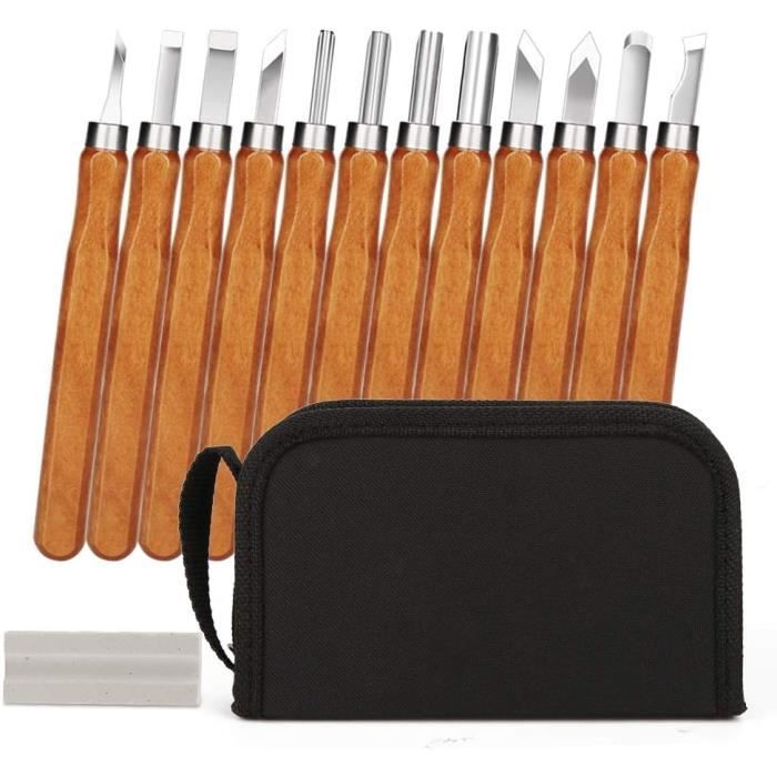 Outil De Ciseaux À Bois Kit, 12 Pièces Diy Outils De Sculpture Avec ...