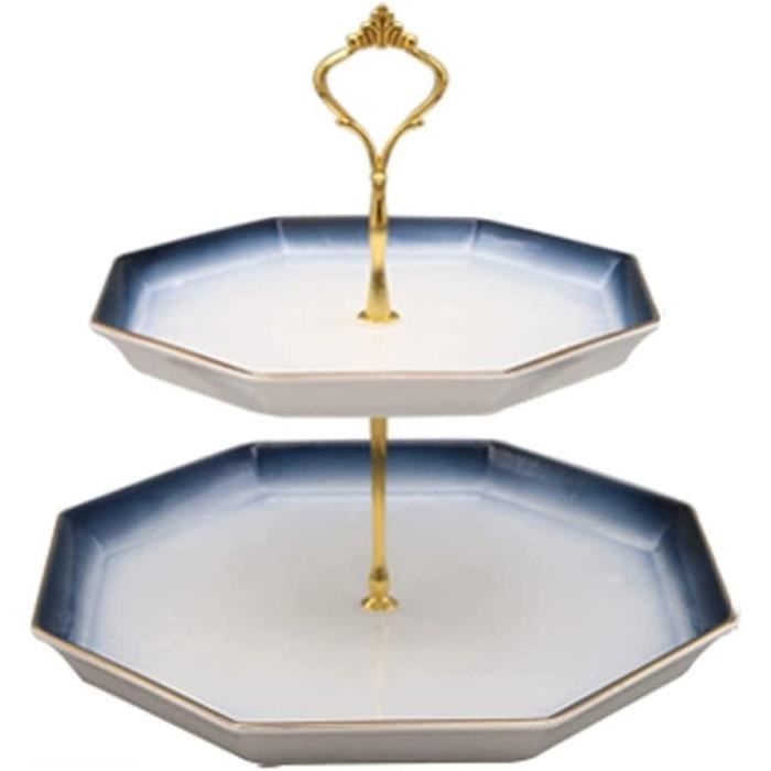 Presentoir Gateau Présentoir À Gâteaux En Céramique À Deux Niveaux ...