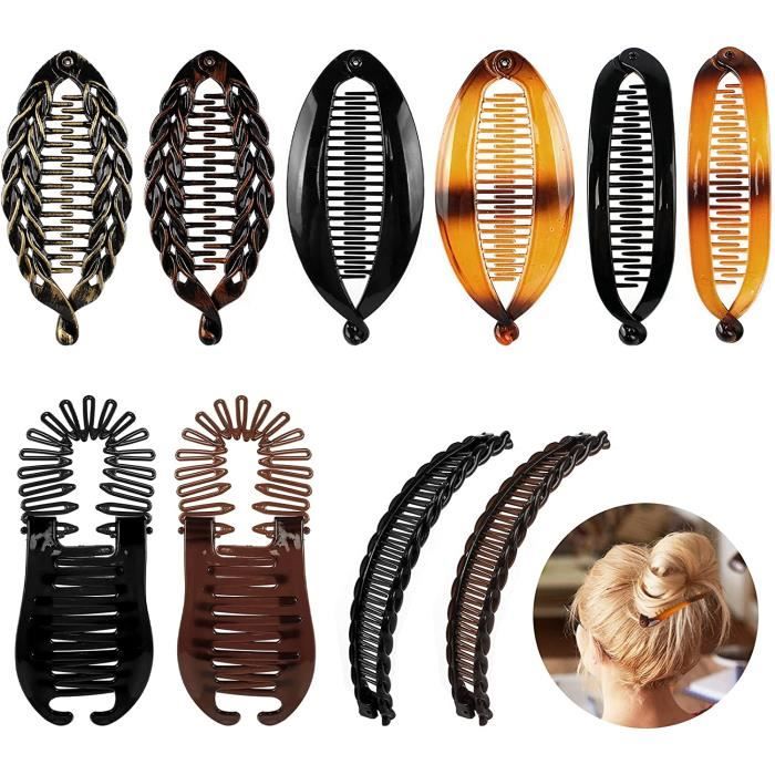 Barrette 10 Pcs Peigne Double Pinces A Cheveux Glisser Accessoires Banana Hair Clips Set Clincher Combs Cdiscount Au quotidien