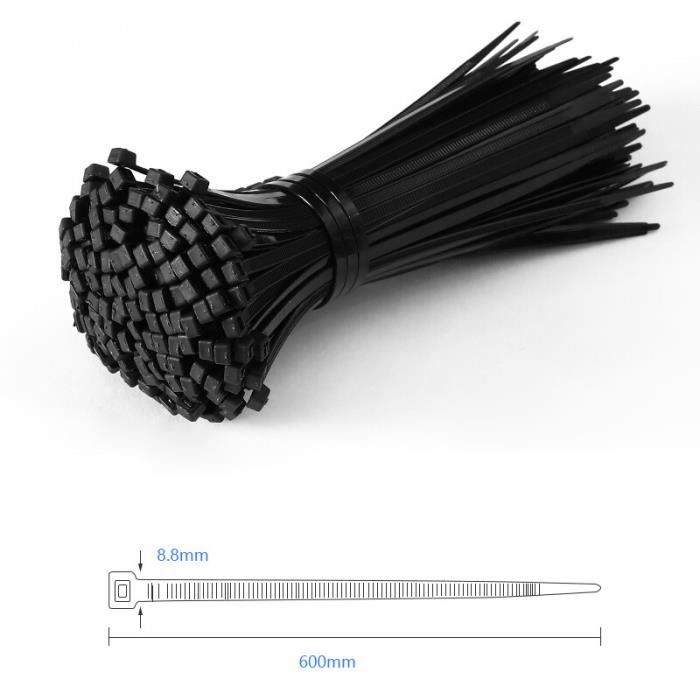 Collier de serrage,Attache de câble en plastique et nylon, 10mm ...