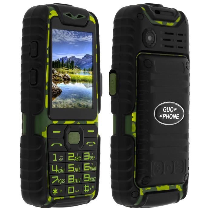 Téléphone portable standard militaire Étanche Double Sim - Guo-Phone A6 ...