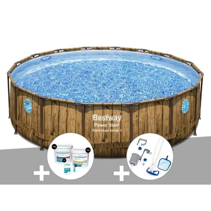 Piscine tubulaire ronde Bestway Power Steel avec hublots 4,88 x 1,22 m ... Piscine tubulaire ronde Bestway Power Steel avec hublots 4,88 x 1,22 m ...