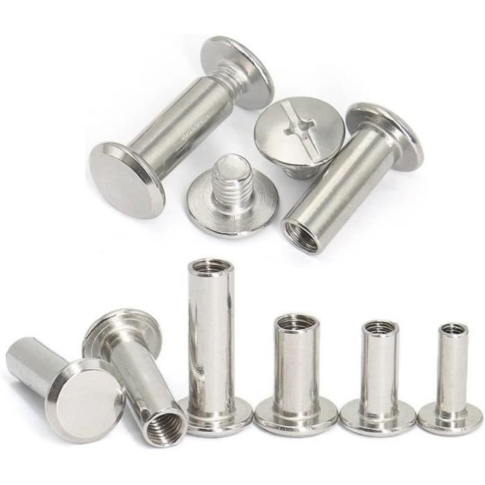 Chicago Vis Kit Vis À Tête Croix Ronde En Acier Inox Post Chicago ...