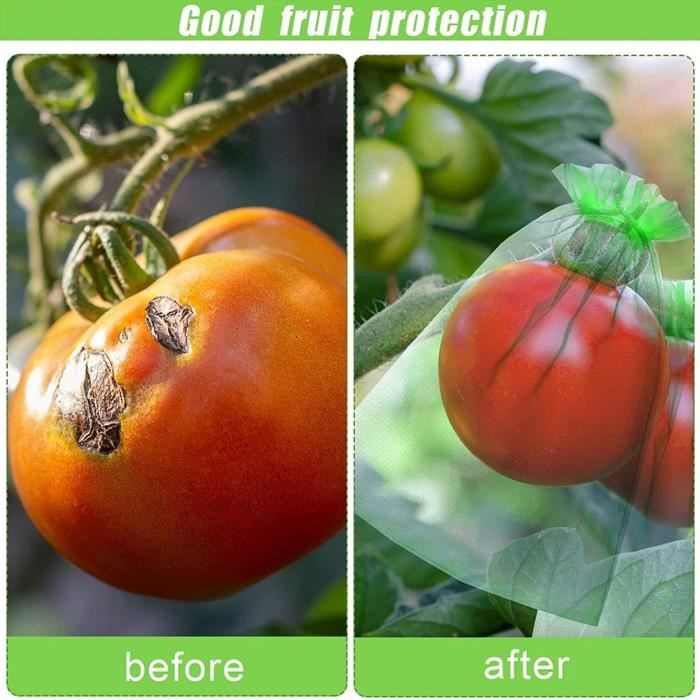 KEL 100pcs sac de protection des fruits sac de corde anti - insectes ...
