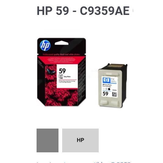 CARTOUCHE HP59 HP ORIGINALE PHOTOSMART 145 245 7660 7960 - Cdiscount ...