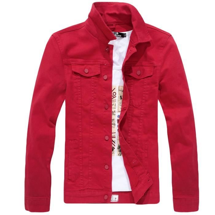 Veste homme de marque luxe en Cow-boy Tendance Coupe slim La mode poche ...