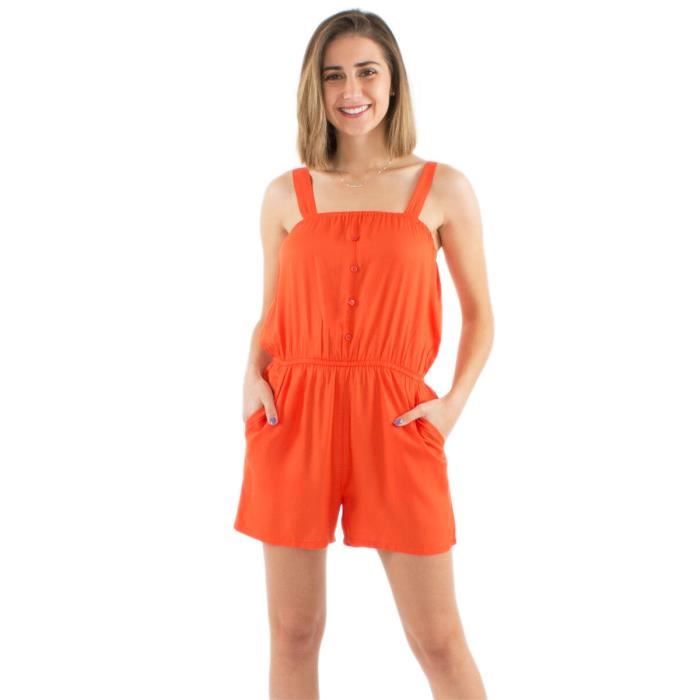 Combinaison short Coline unie pour femme Rouille - Cdiscount Prêt-à-Porter