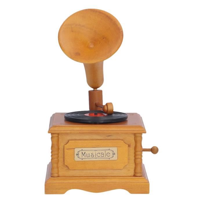 Boîte à musique gramophone en bois - MXZZAND - Décoration d'intérieur ...