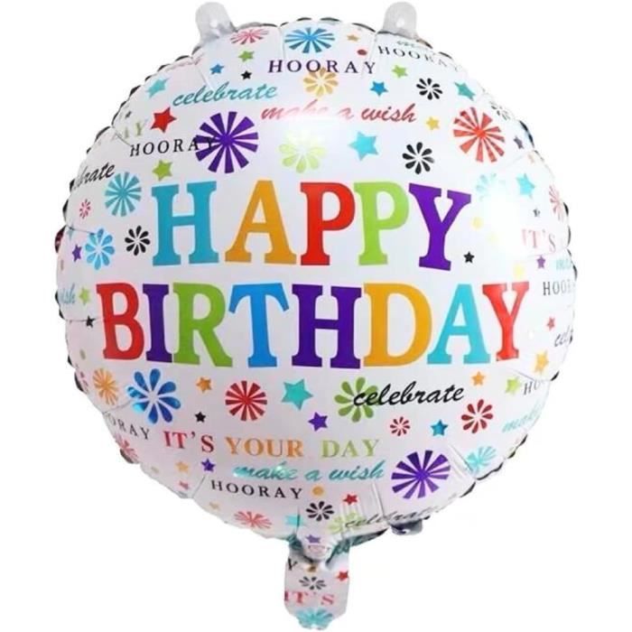 Ballon Anniversaire Happy Birthday, Ballon En Aluminium, Ballon ...