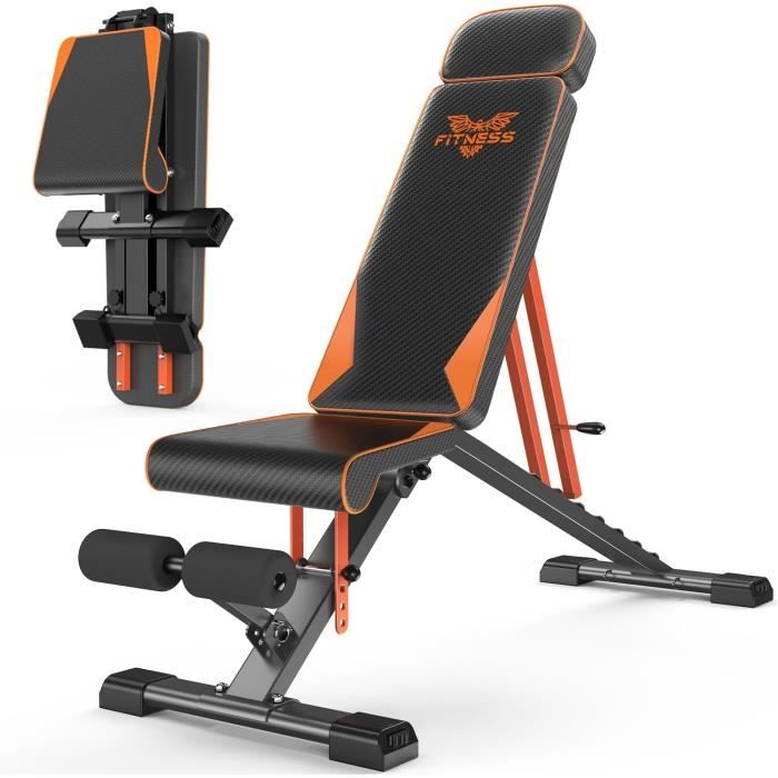 Dskeuzeew Banc de musculation pliable et ajustable, 300KG-660LB Banc de ...