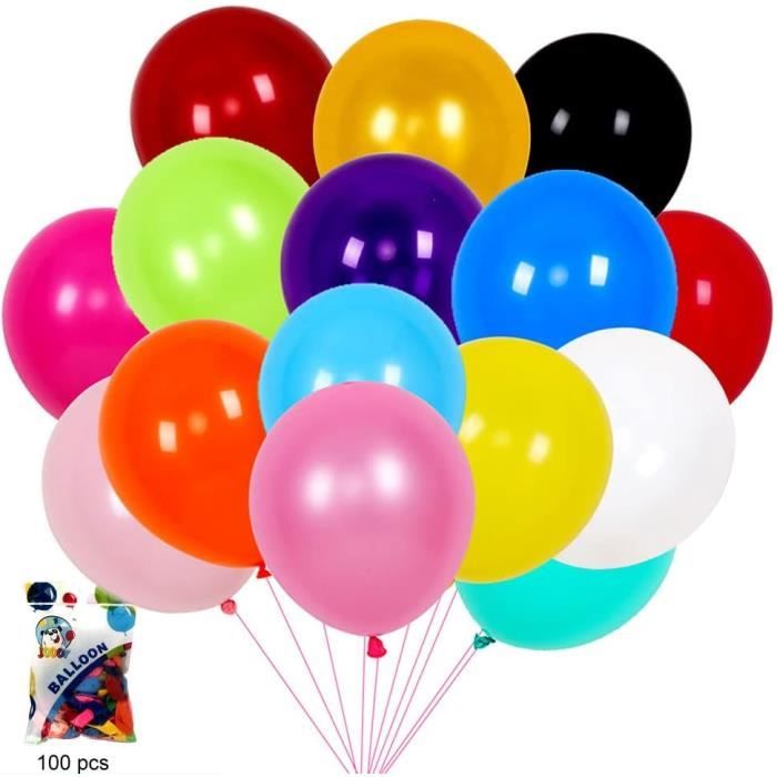 Ballons Anniversaire - Lot De 100 Ballon Gonflables - 100% Latex ...